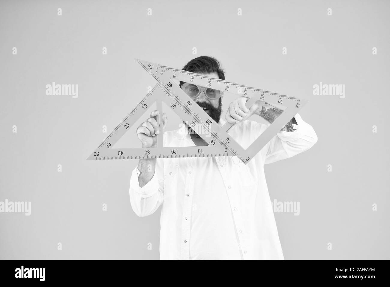 Too smart for school. Smart student of engineering faculty holding ...