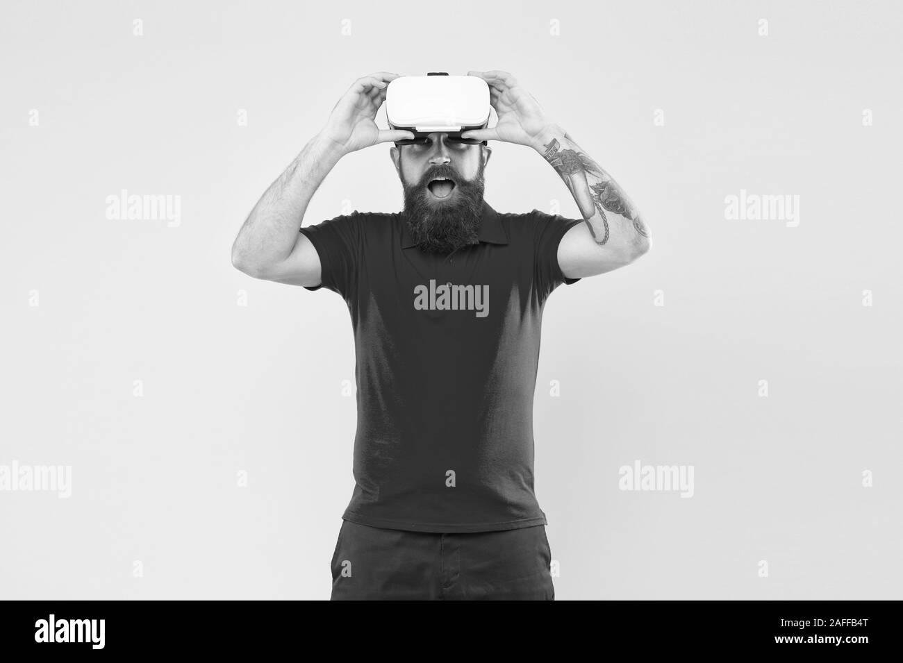 Gaming experience Black and White Stock Photos & Images - Alamy