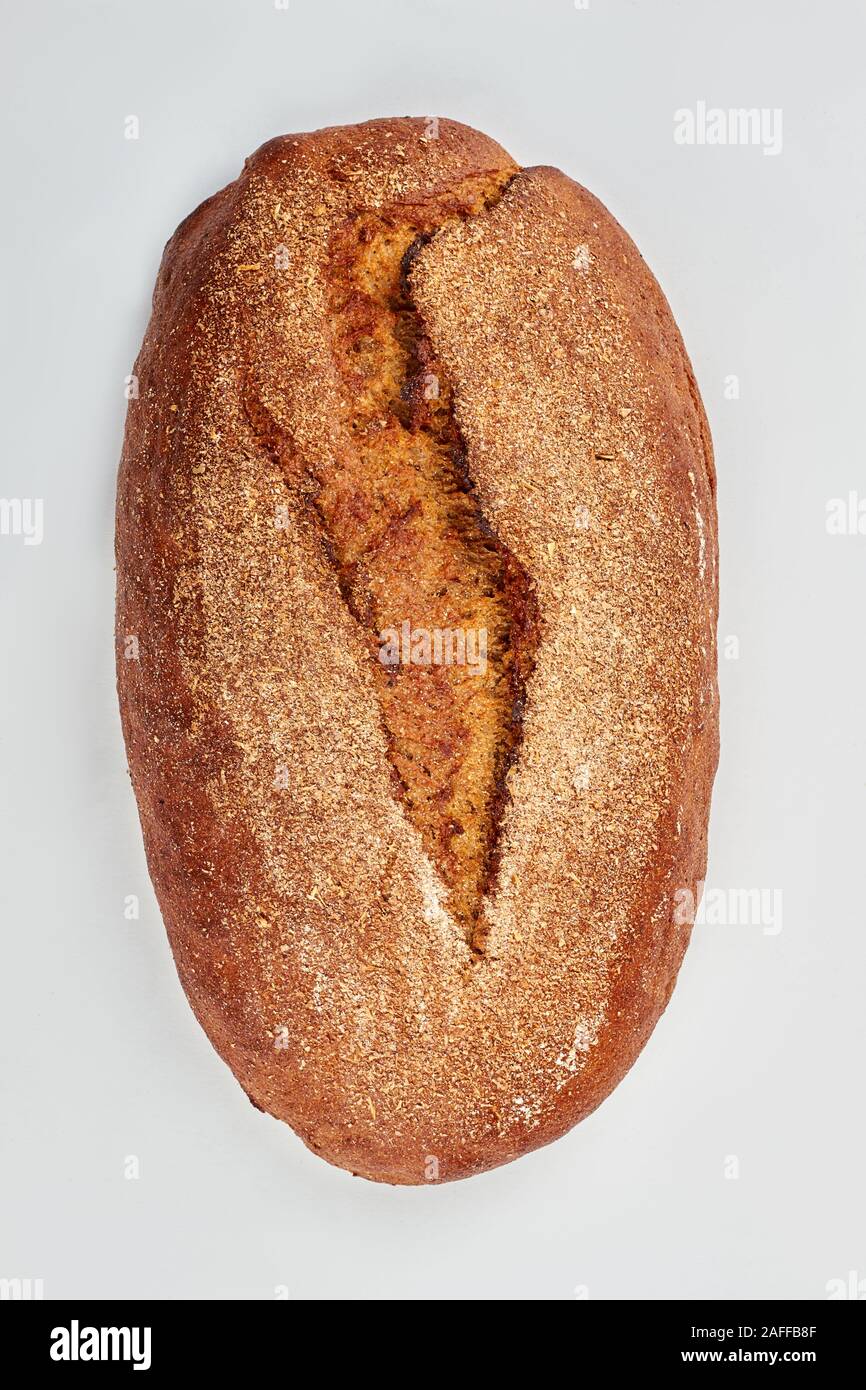 Fresh crusty bread, top view Stock Photo - Alamy