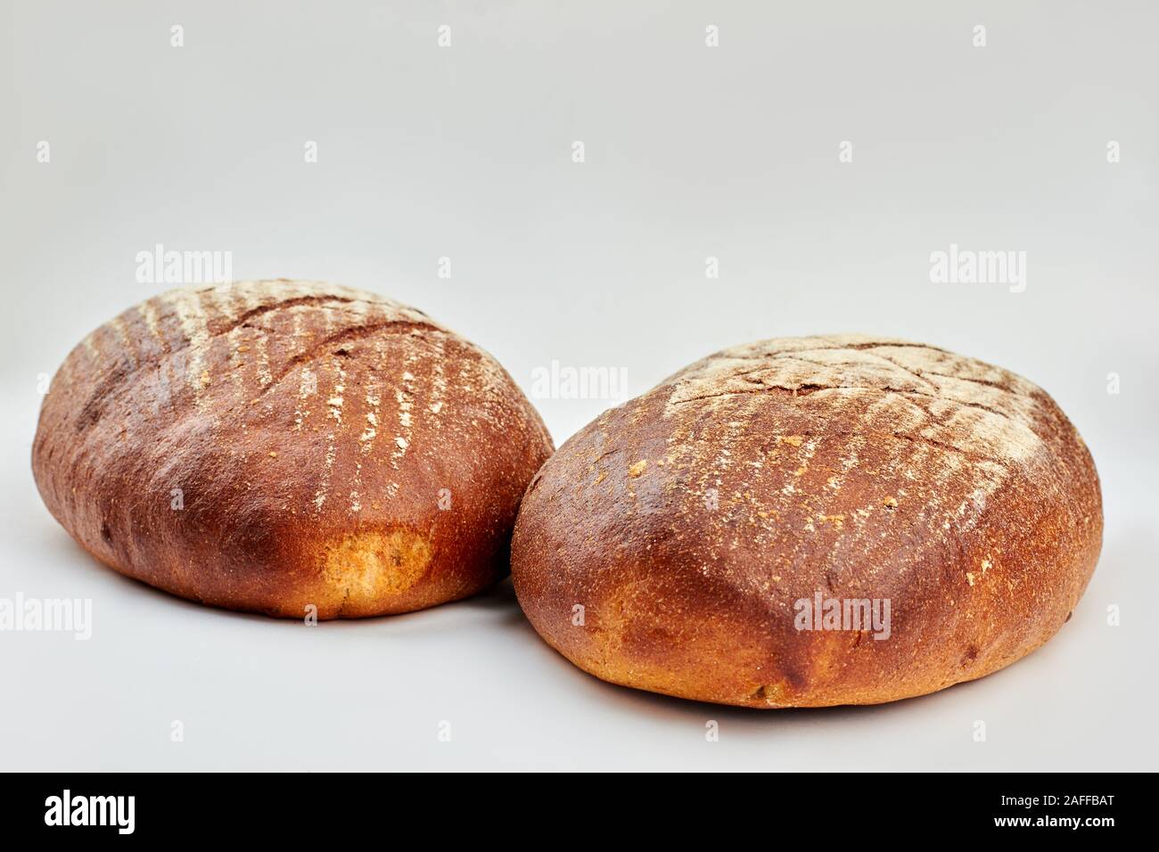 Two homemade sourdough loaves hi-res stock photography and images - Alamy