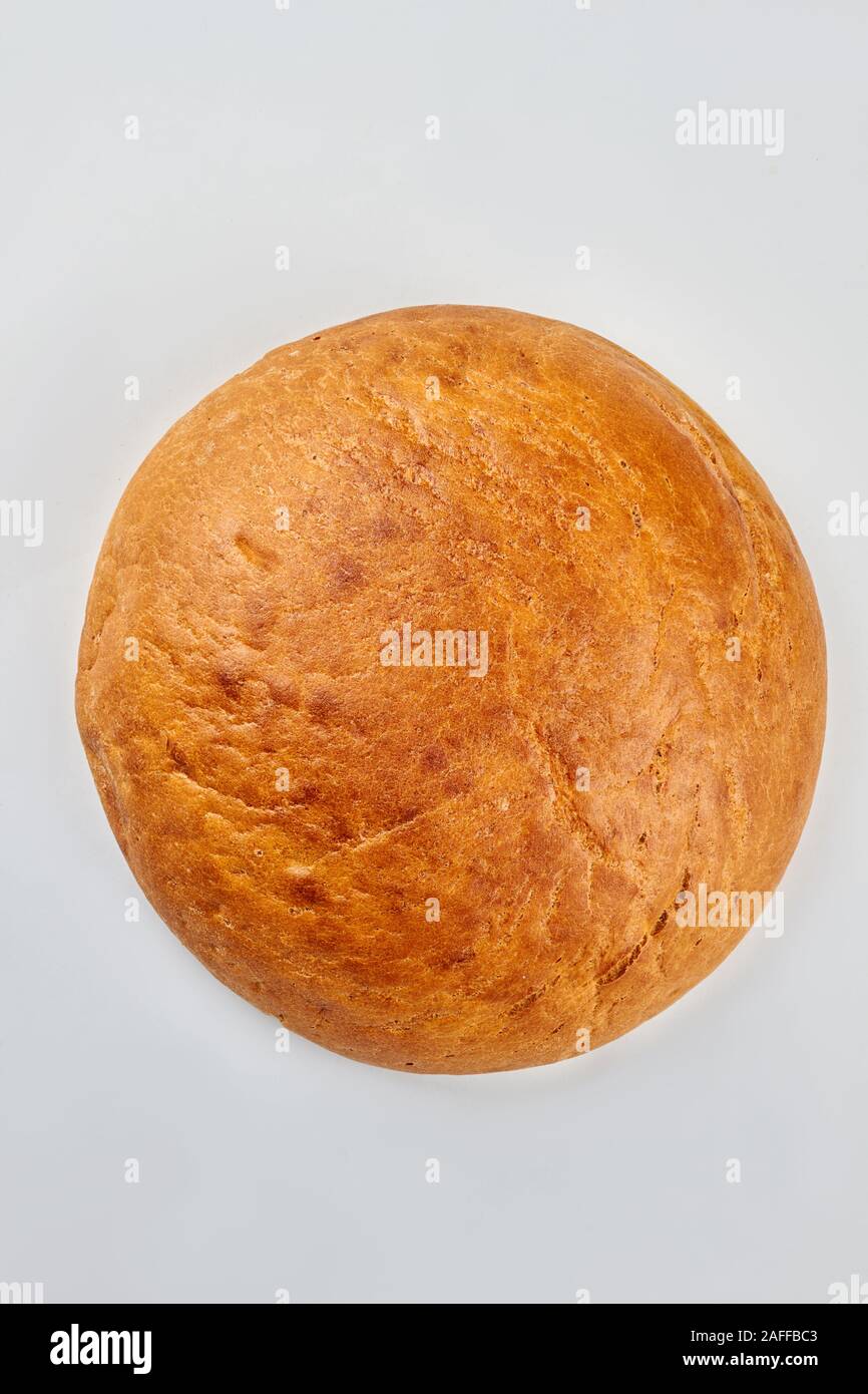 Round loaf of bread, top view Stock Photo - Alamy