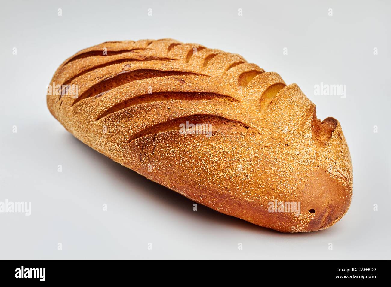 French bread on white background Stock Photo - Alamy