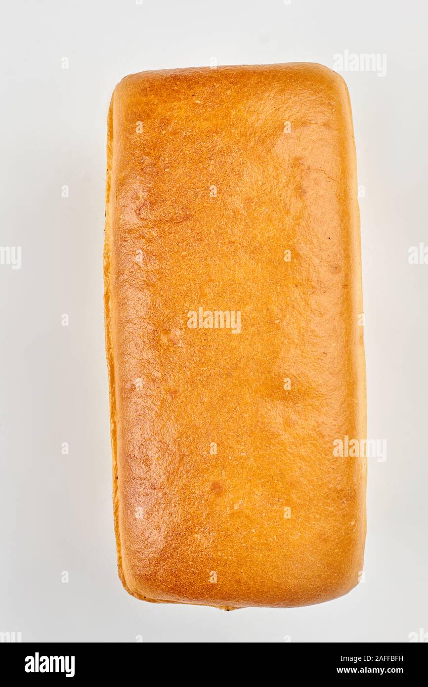 Traditional square loaf of bread, top view Stock Photo - Alamy