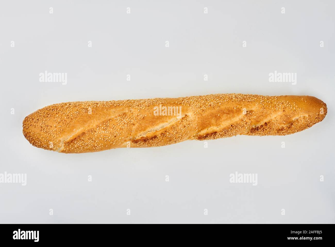 Long french baguette, top view Stock Photo - Alamy