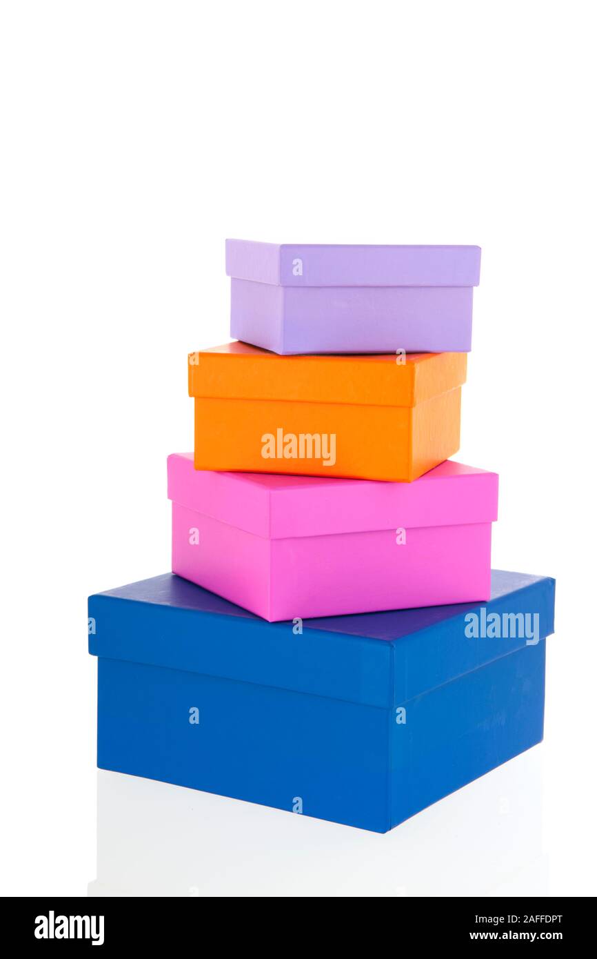 Stacked birthday gift boxes hi-res stock photography and images - Alamy