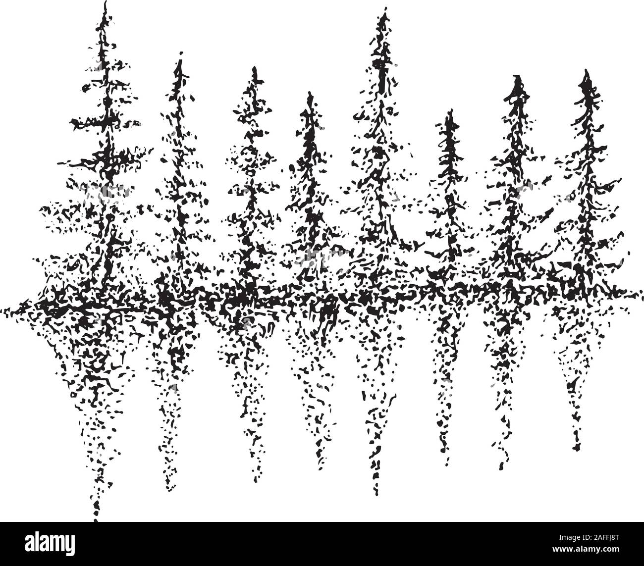 Panorama misty morning in Stock Vector Images - Alamy