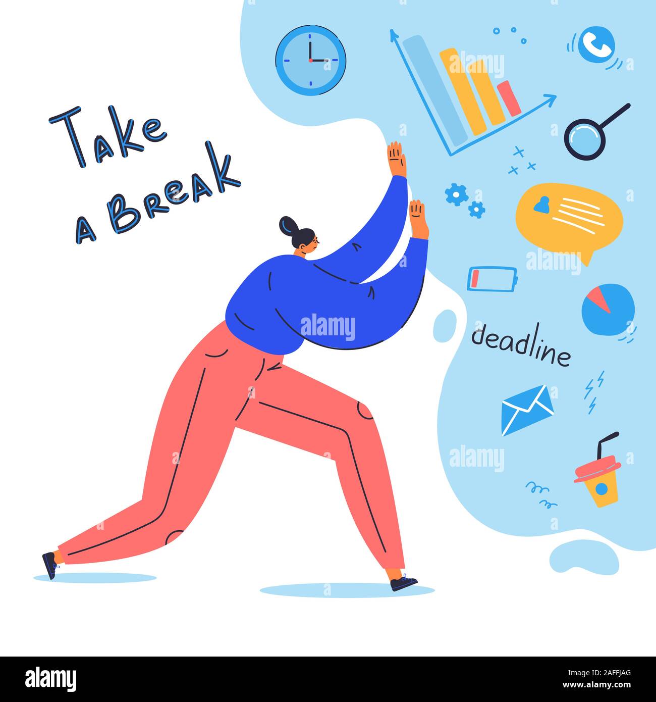 Hand against wall Stock Vector Images - Alamy