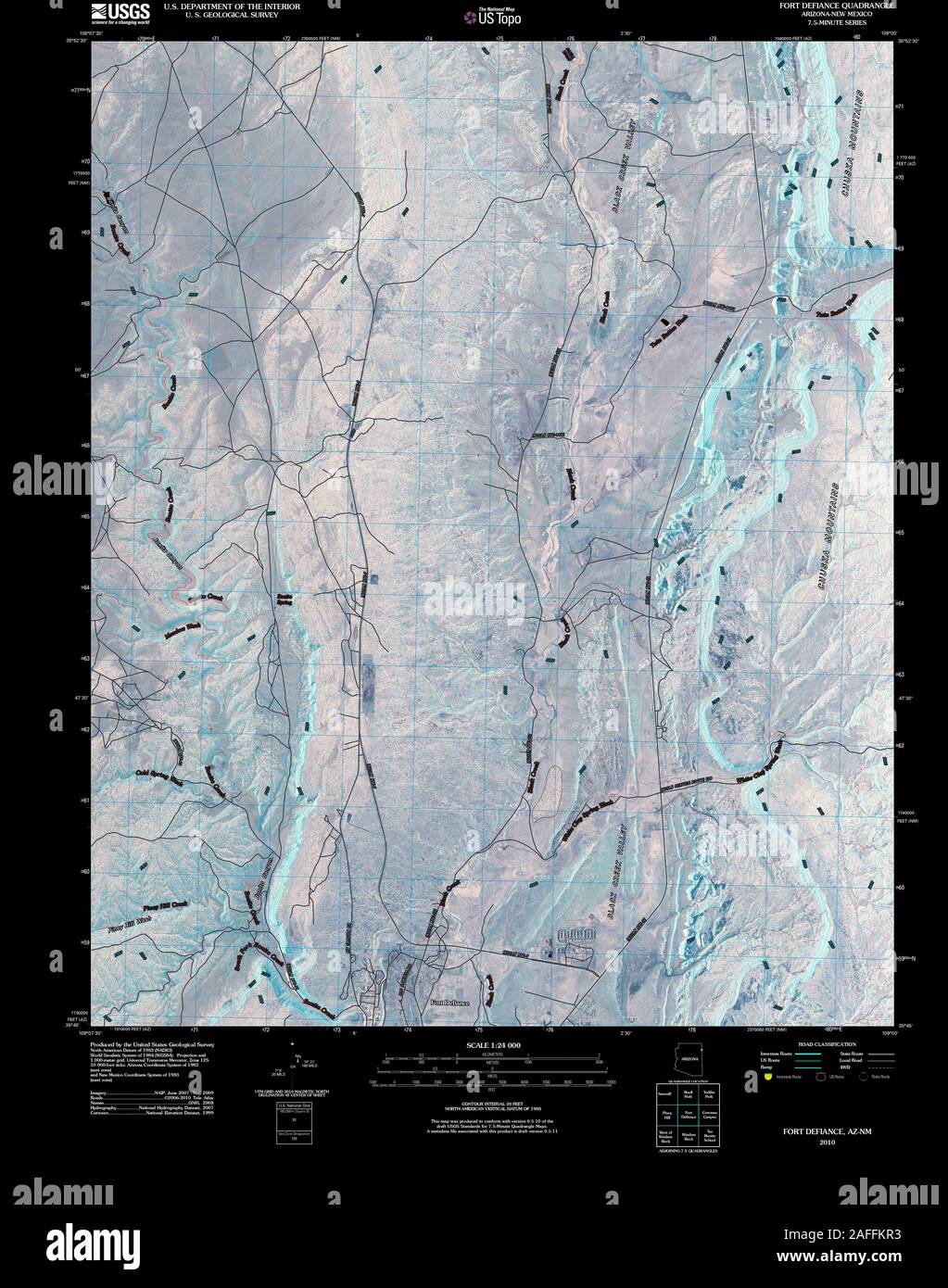 Map of fort defiance hi-res stock photography and images - Alamy