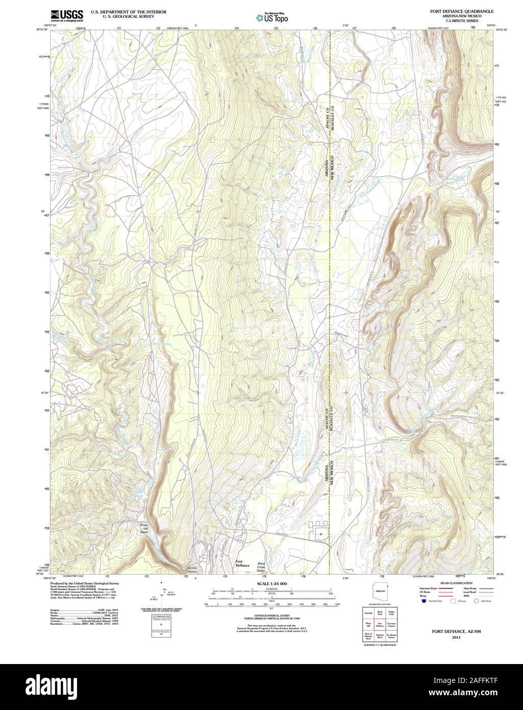 Fort defiance new mexico map hi-res stock photography and images - Alamy