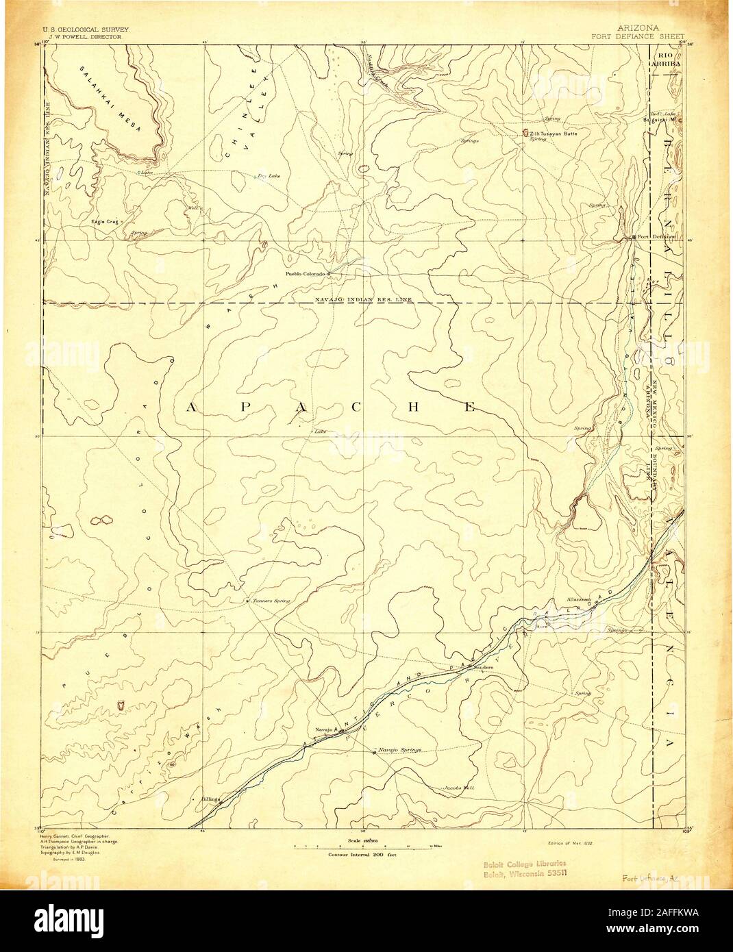 Map of fort defiance hi-res stock photography and images - Alamy