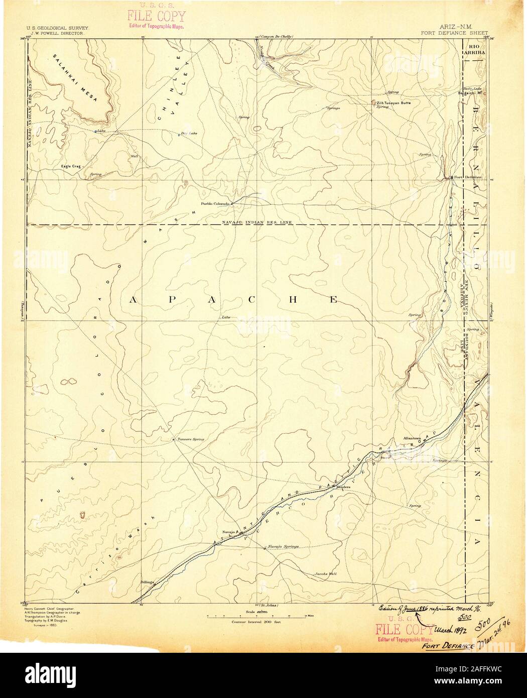 Map of fort defiance hi-res stock photography and images - Alamy