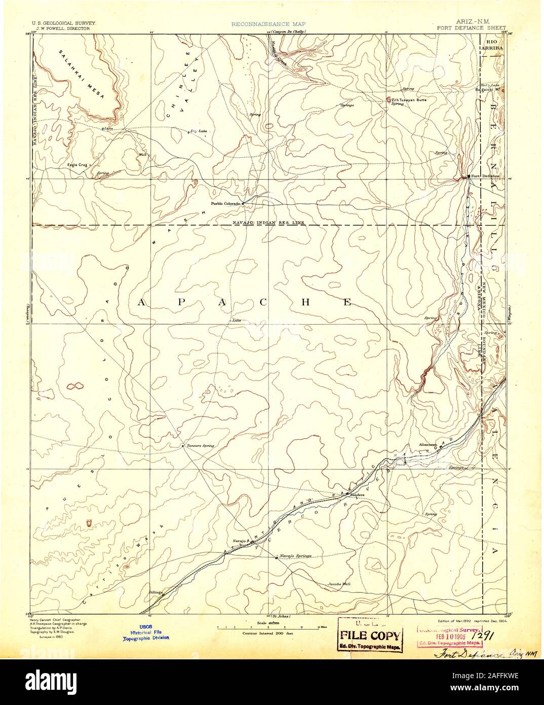 Map of fort defiance hi-res stock photography and images - Alamy