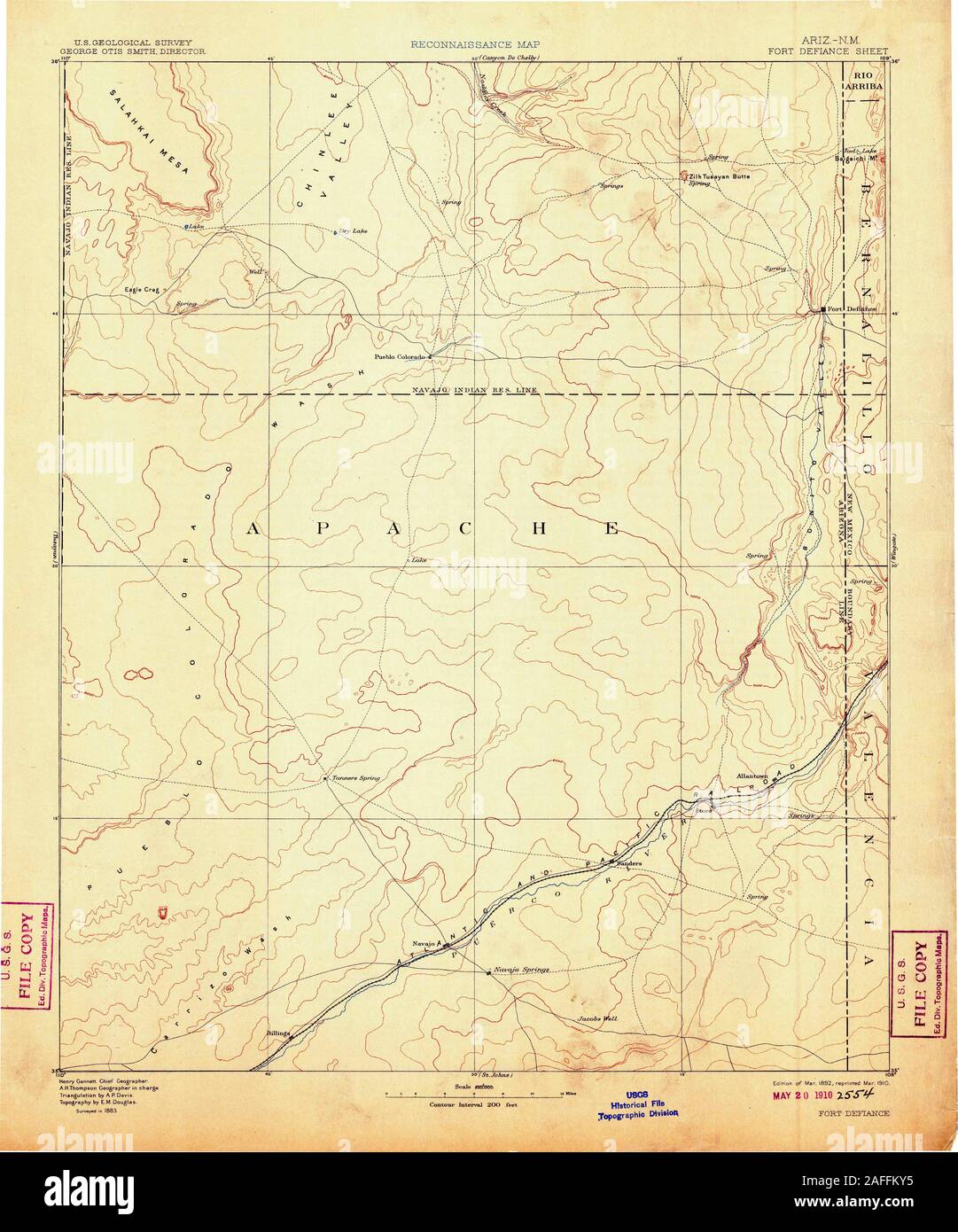 Map of fort defiance hi-res stock photography and images - Alamy