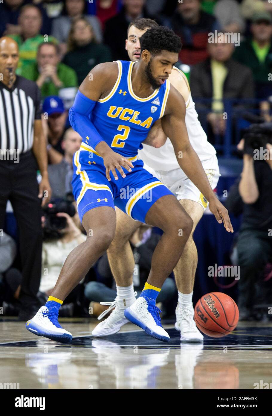 South Bend, Indiana, USA. 14th Dec, 2019. UCLA forward Cody Riley (2 ...