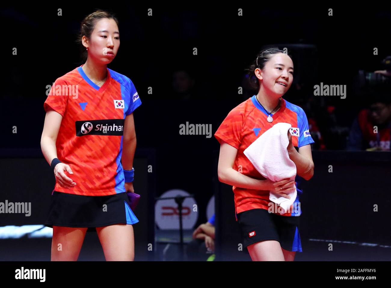 Zhengzhou, China. 15th Dec, 2019. Jeon Jihee & Yang Haeun (KOR) Table Tennis : 2019 ITTF World ...