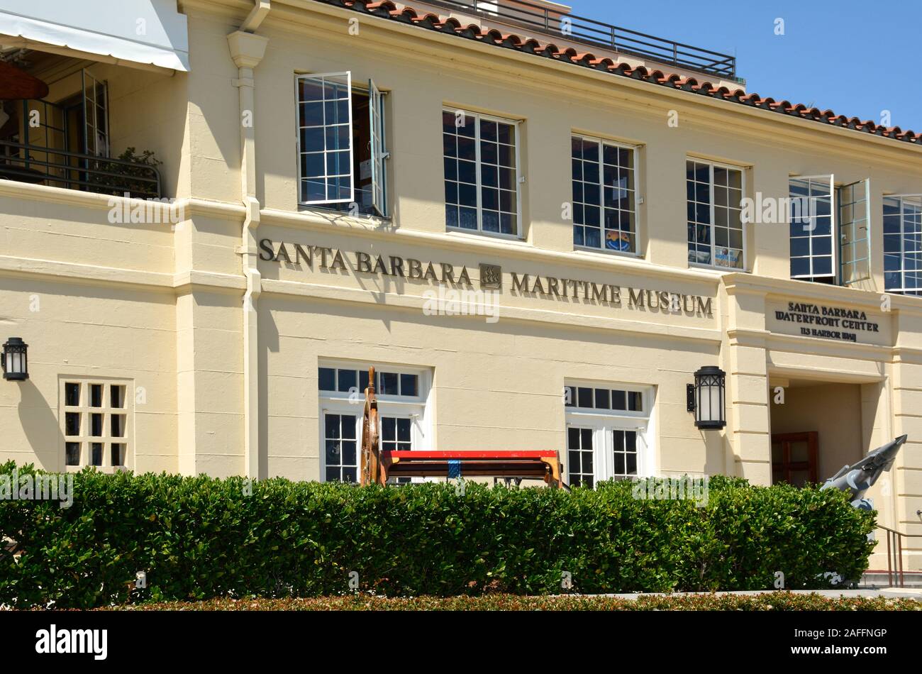 Entrance to the Santa Barbara maritime museum at the Waterfront Center ... Entrance to the Santa Barbara maritime museum at the Waterfront Center ...