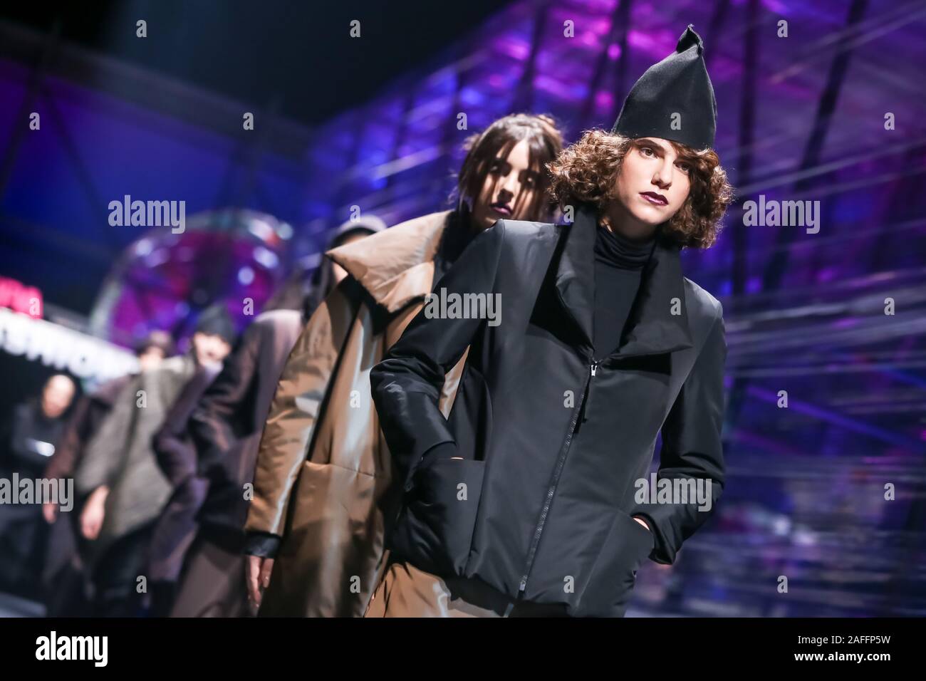 Zagreb, Croatia - October 26, 2019 : A model wearing Branka Donassy ...