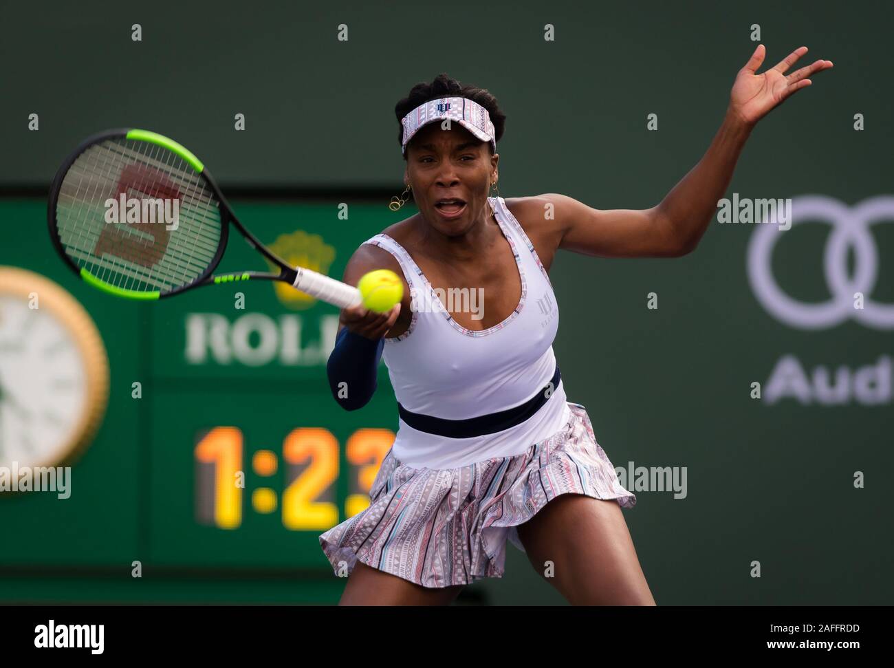 Venus Williams of the United States in action during her second-round ...