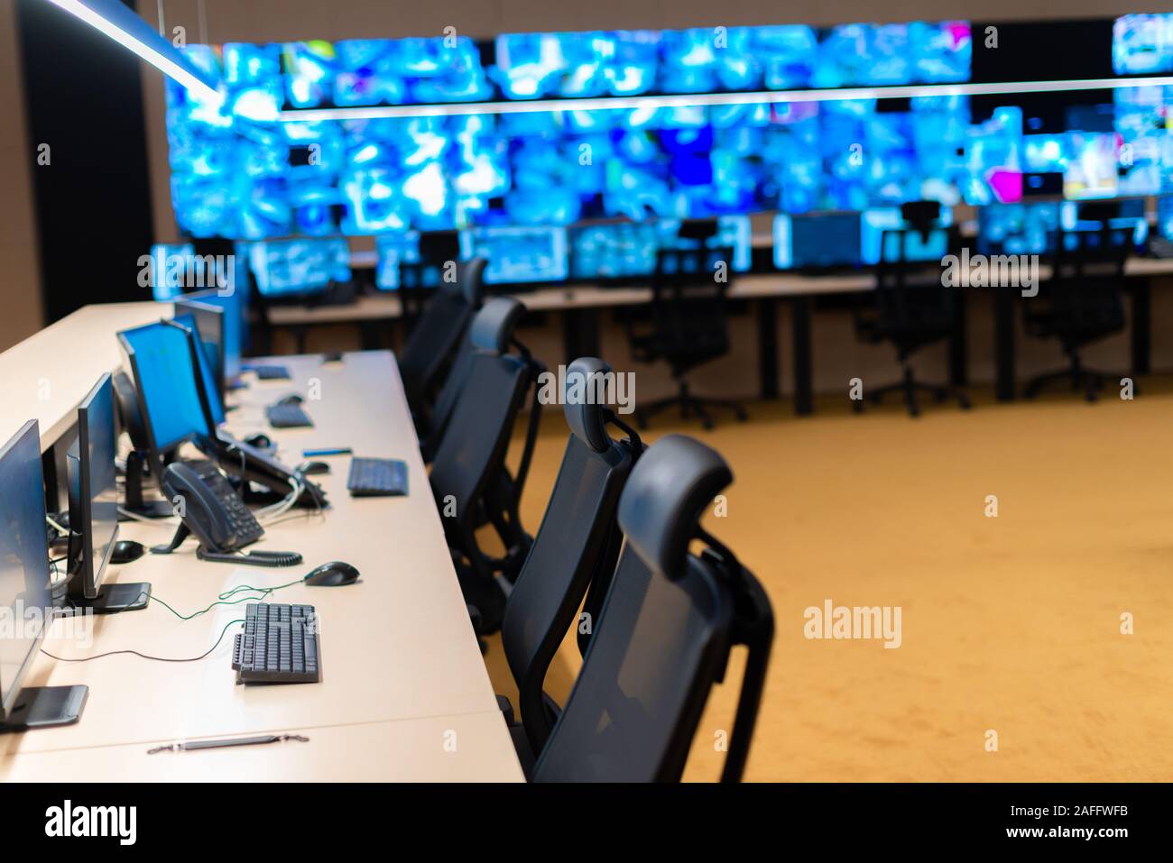 Empty security control room monitors hi-res stock photography and ...