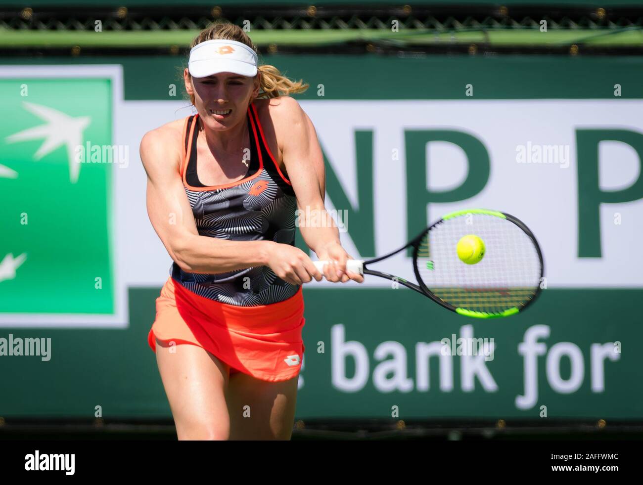 Ekaterina Alexandrova of Russia in action during her first round match ...