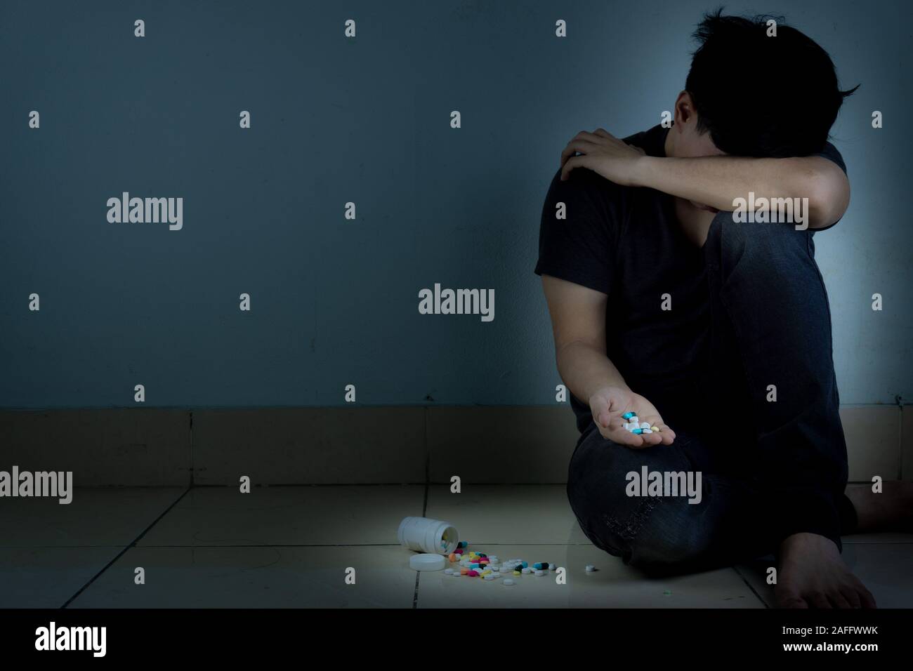 Sad face pills hi-res stock photography and images - Alamy