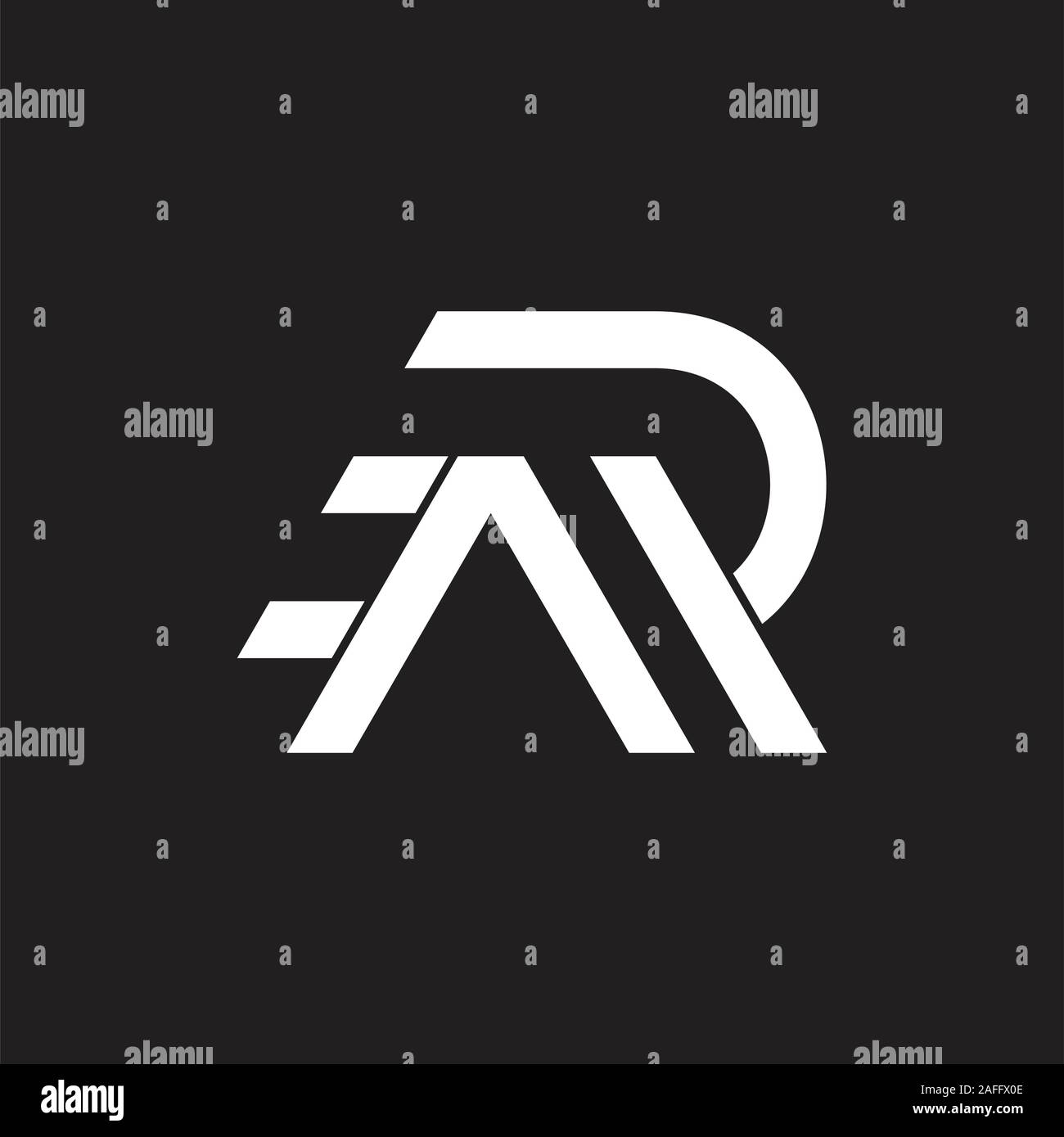 letter ar simple geometric line logo vector Stock Vector Image & Art ...