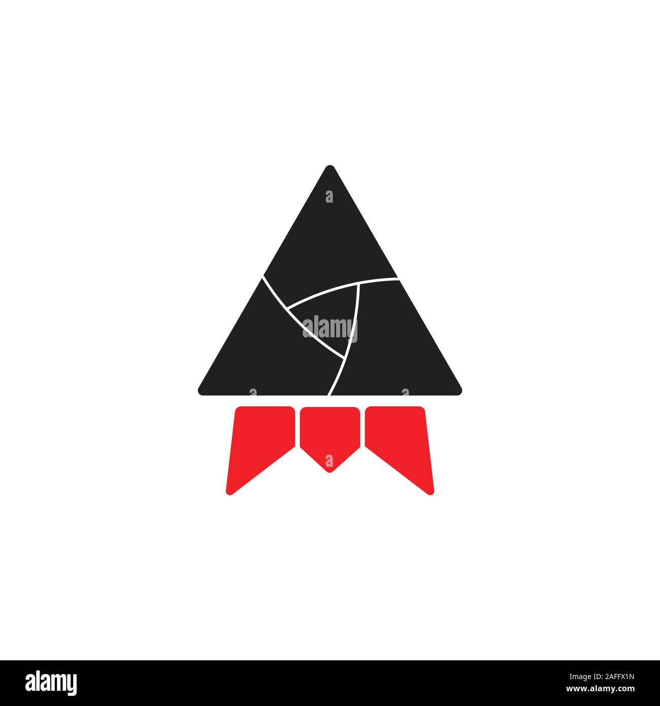 triangle rocket geometric design vector Stock Vector Image & Art - Alamy