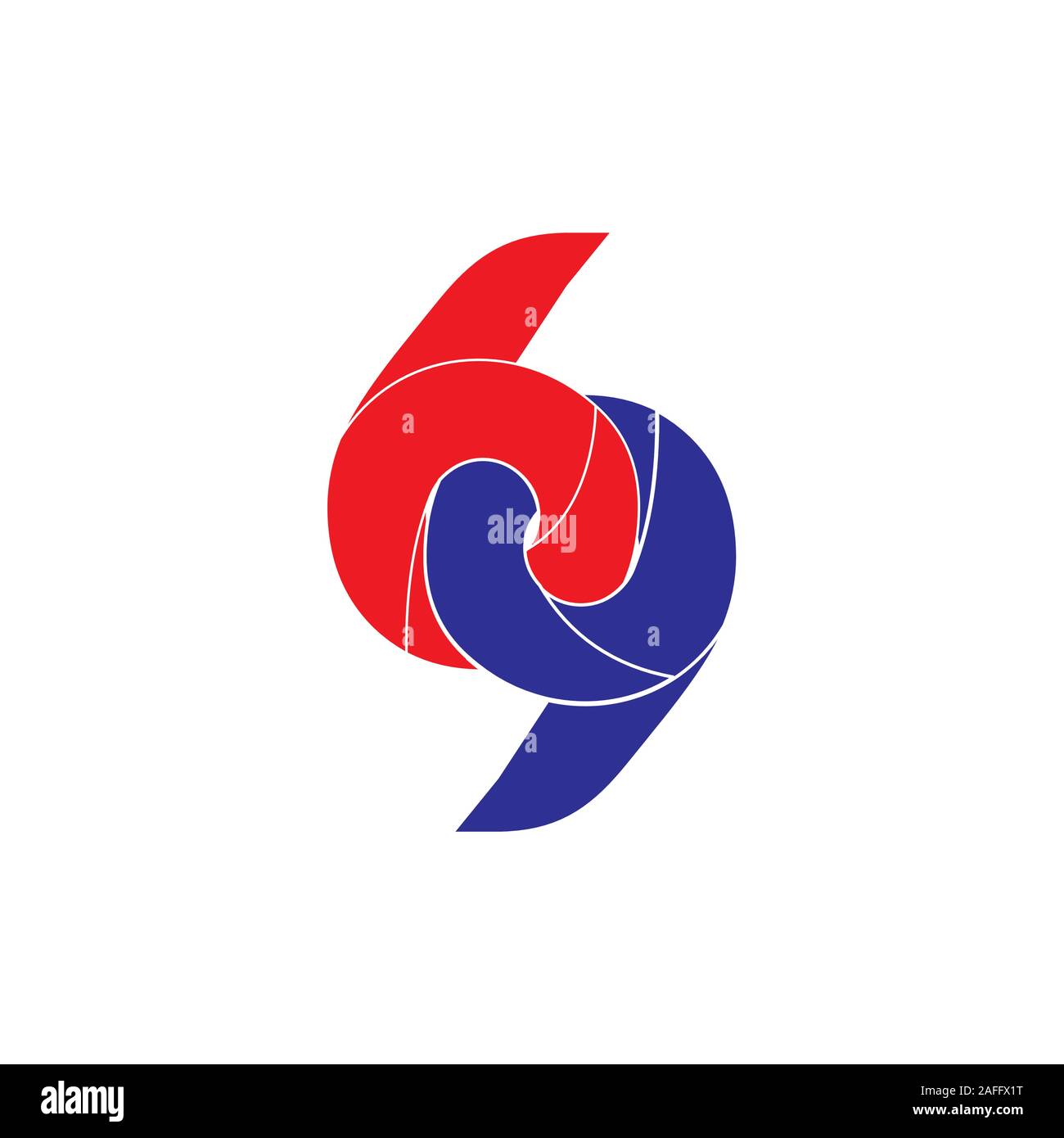 Number 69 Linked Logo Vector Stock Vector Image And Art Alamy