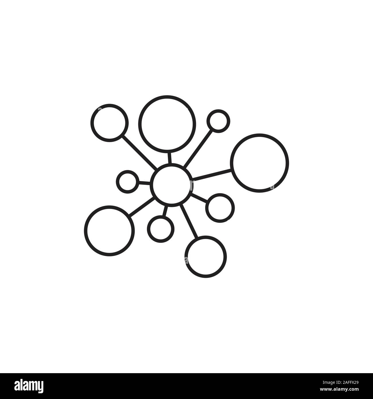 circle thin line networking symbol logo vector Stock Vector Image & Art - Alamy