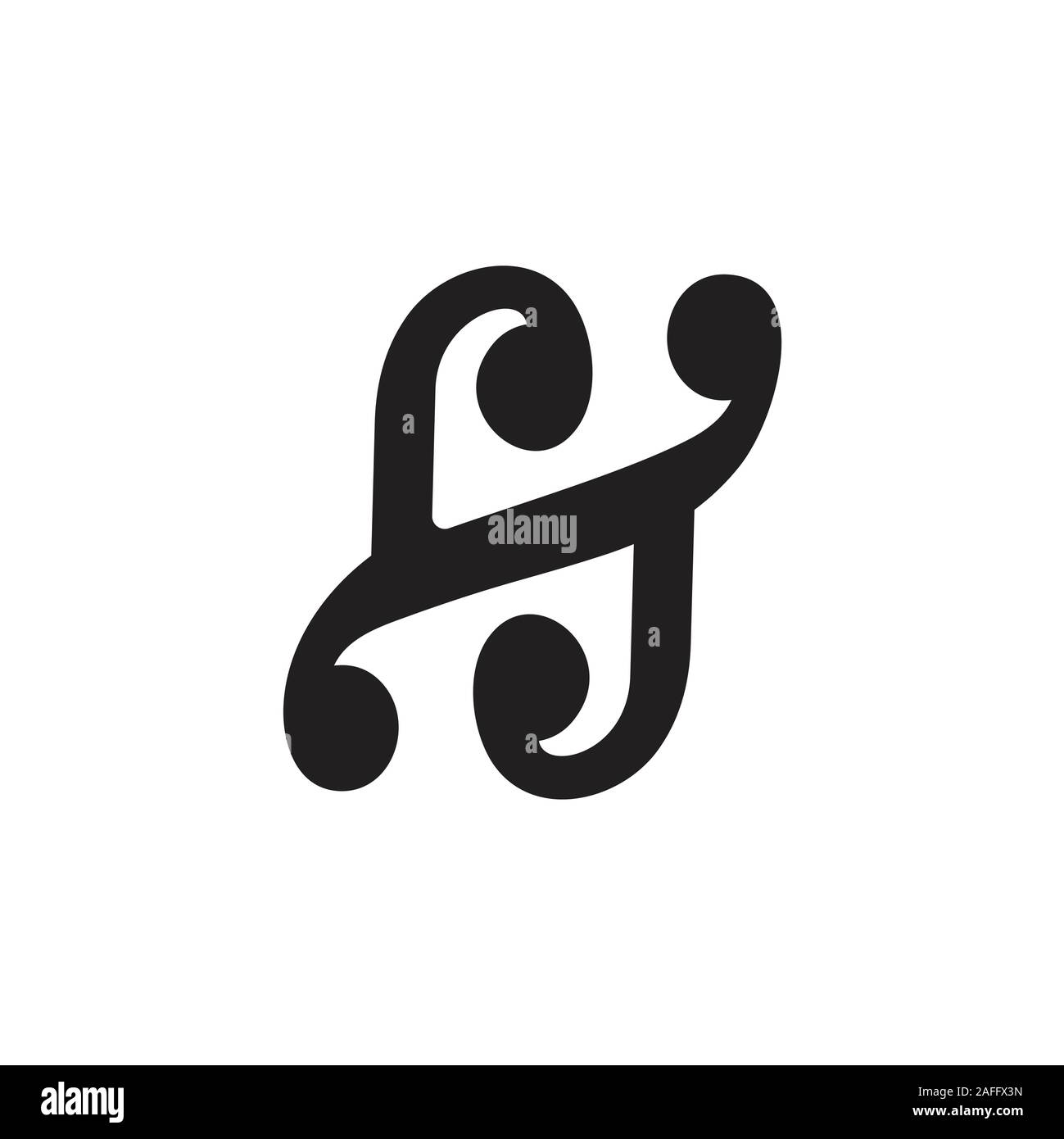 abstract letter h simple curves logo Stock Vector Image & Art - Alamy