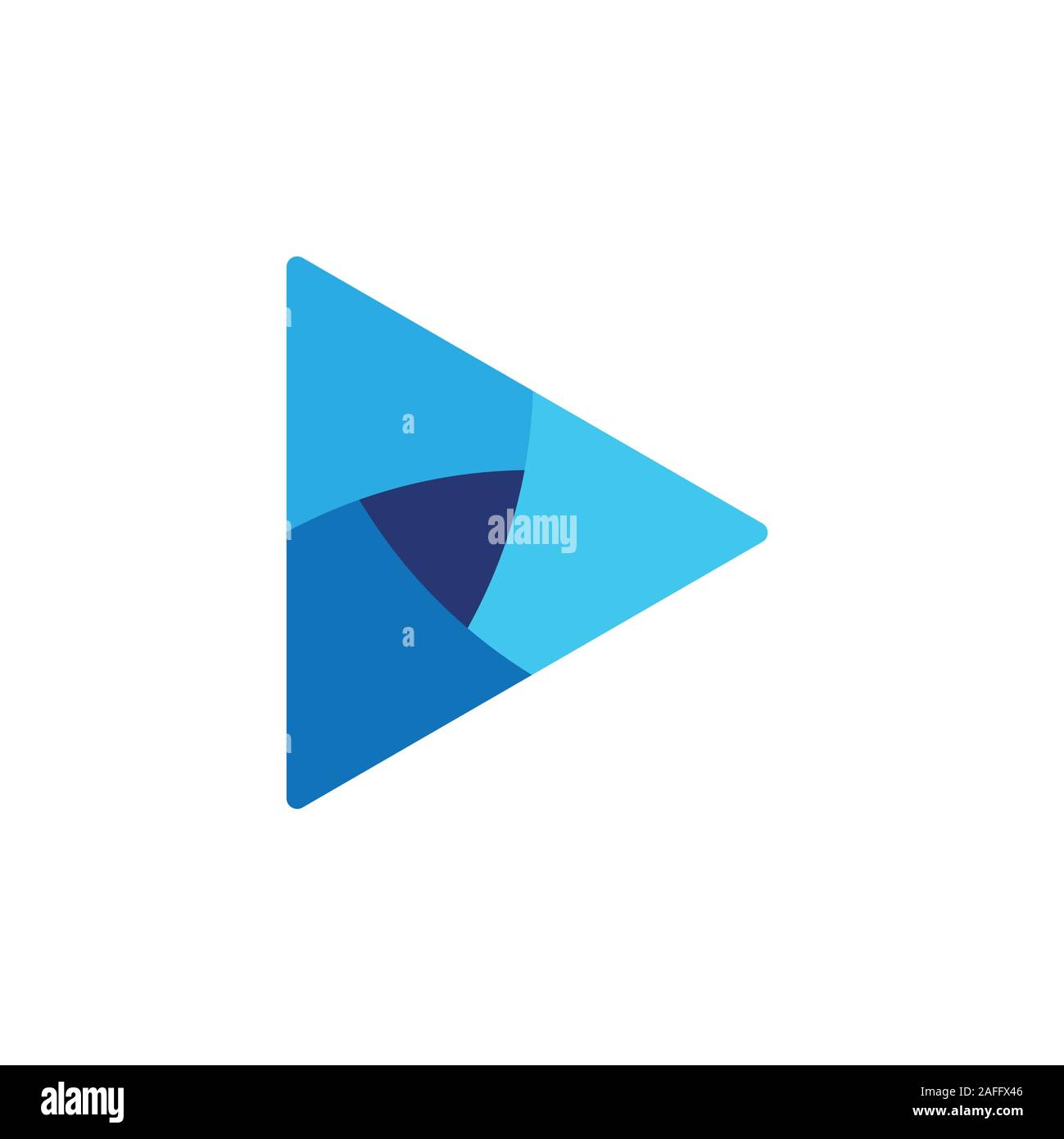 triangle paper fold 3d logo vector Stock Vector Image & Art - Alamy