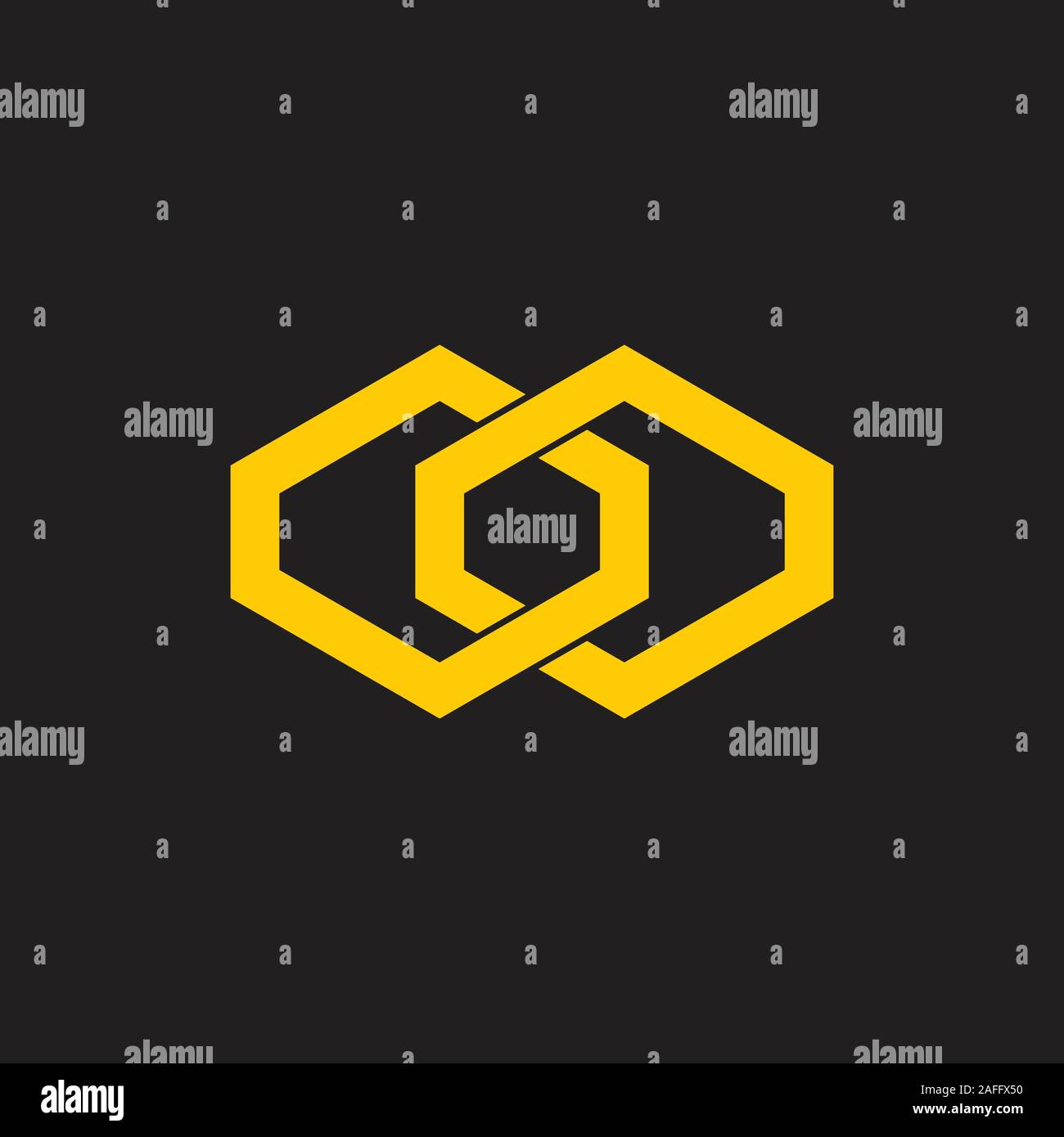 linked chain strong symbol logo vector Stock Vector Image & Art - Alamy