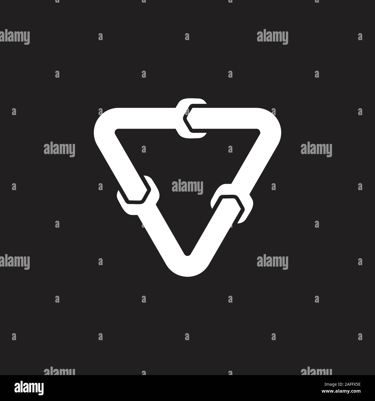 wrench triangle service symbol vector Stock Vector Image & Art - Alamy