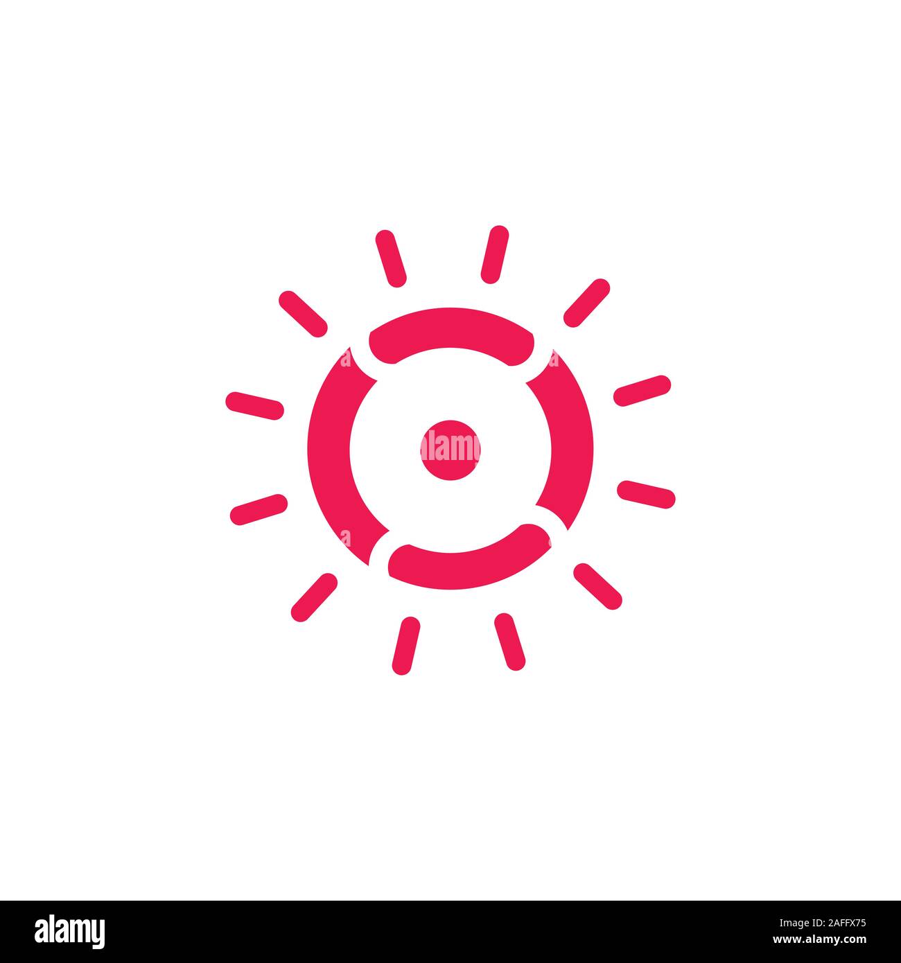 simple geometric sun light simple design vector Stock Vector Image ...