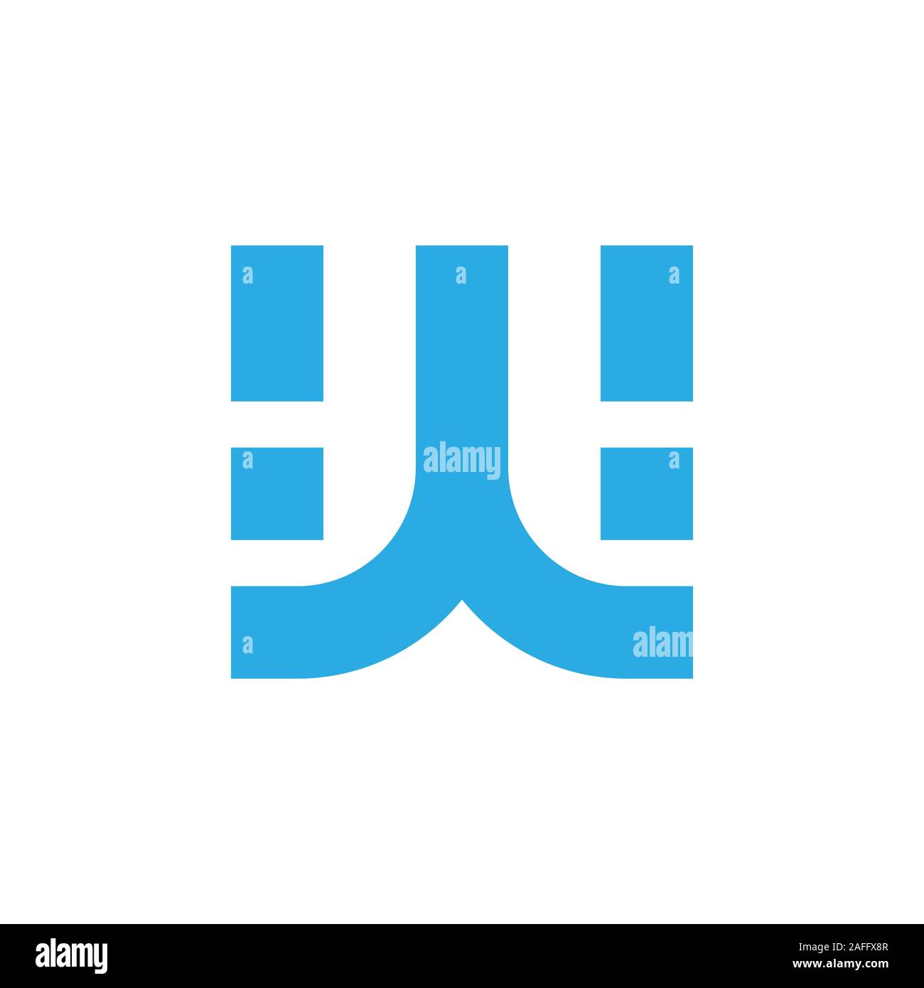 letter wi simple geometric design symbol vector Stock Vector Image ...