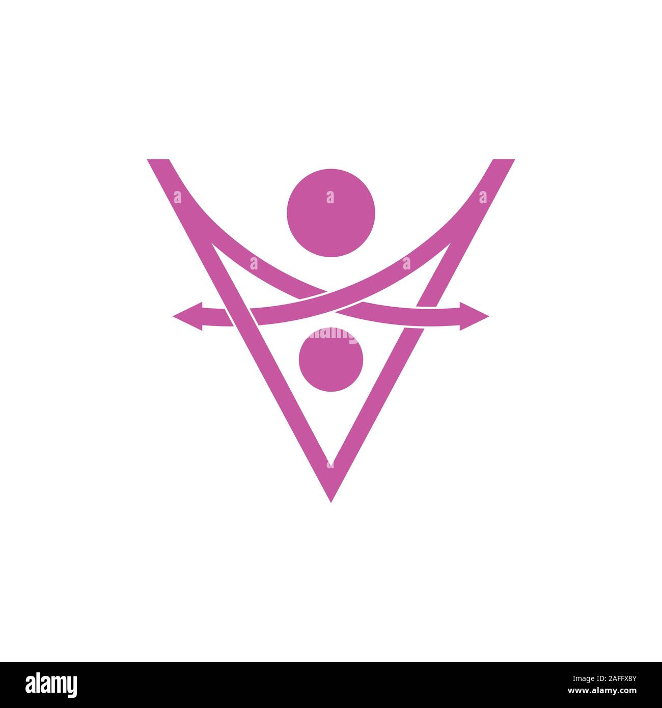 letter v thin line geometric arrow logo vector Stock Vector Image & Art ...