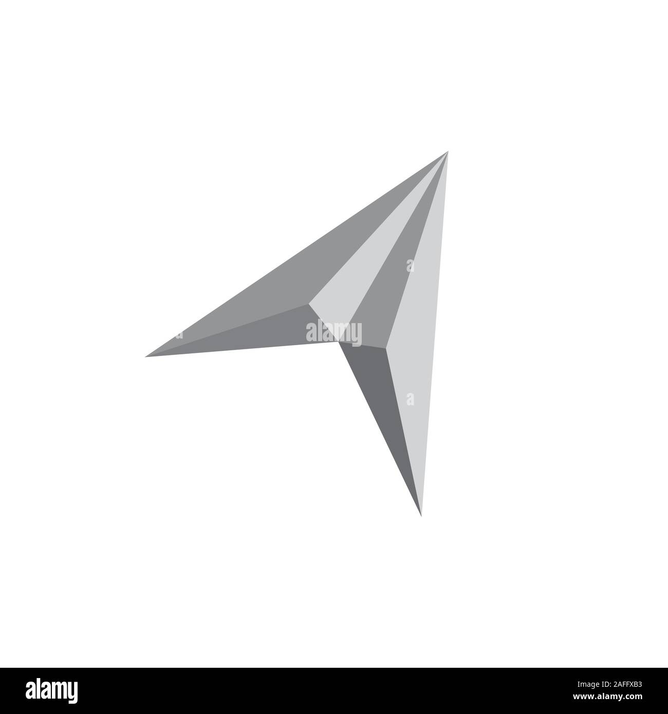 3d arrow gradient simple symbol vector Stock Vector Image & Art - Alamy