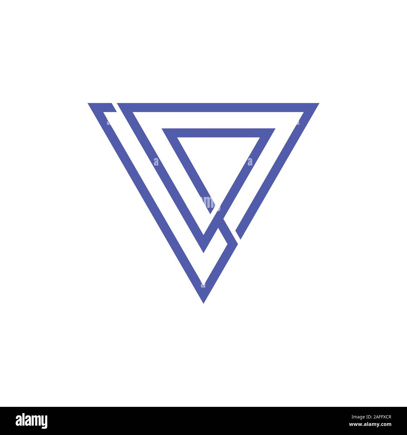 abstract simple triangle overlapping line geometric logo Stock Vector ...