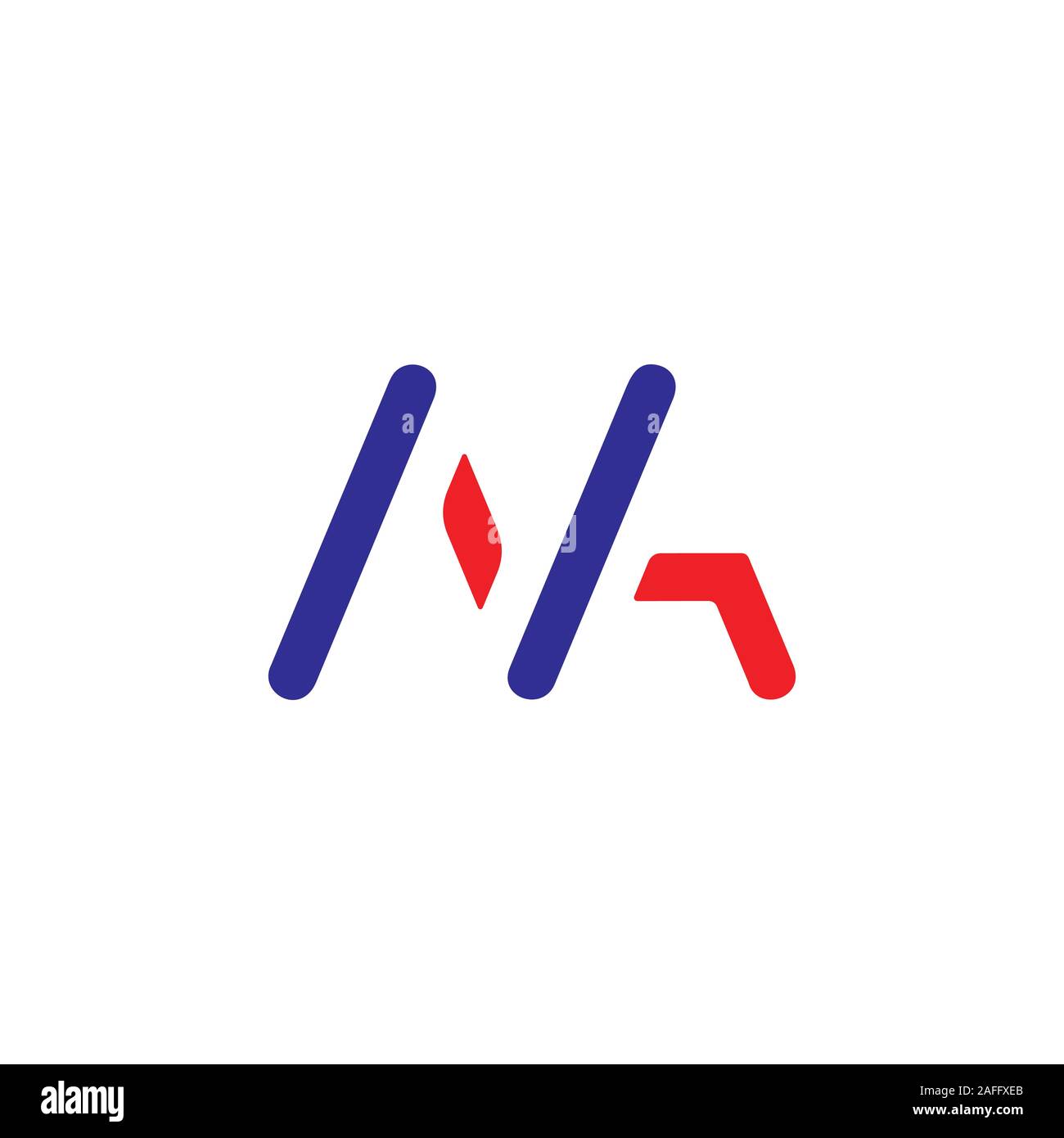 letter ma simple geometric line logo vector Stock Vector Image & Art ...