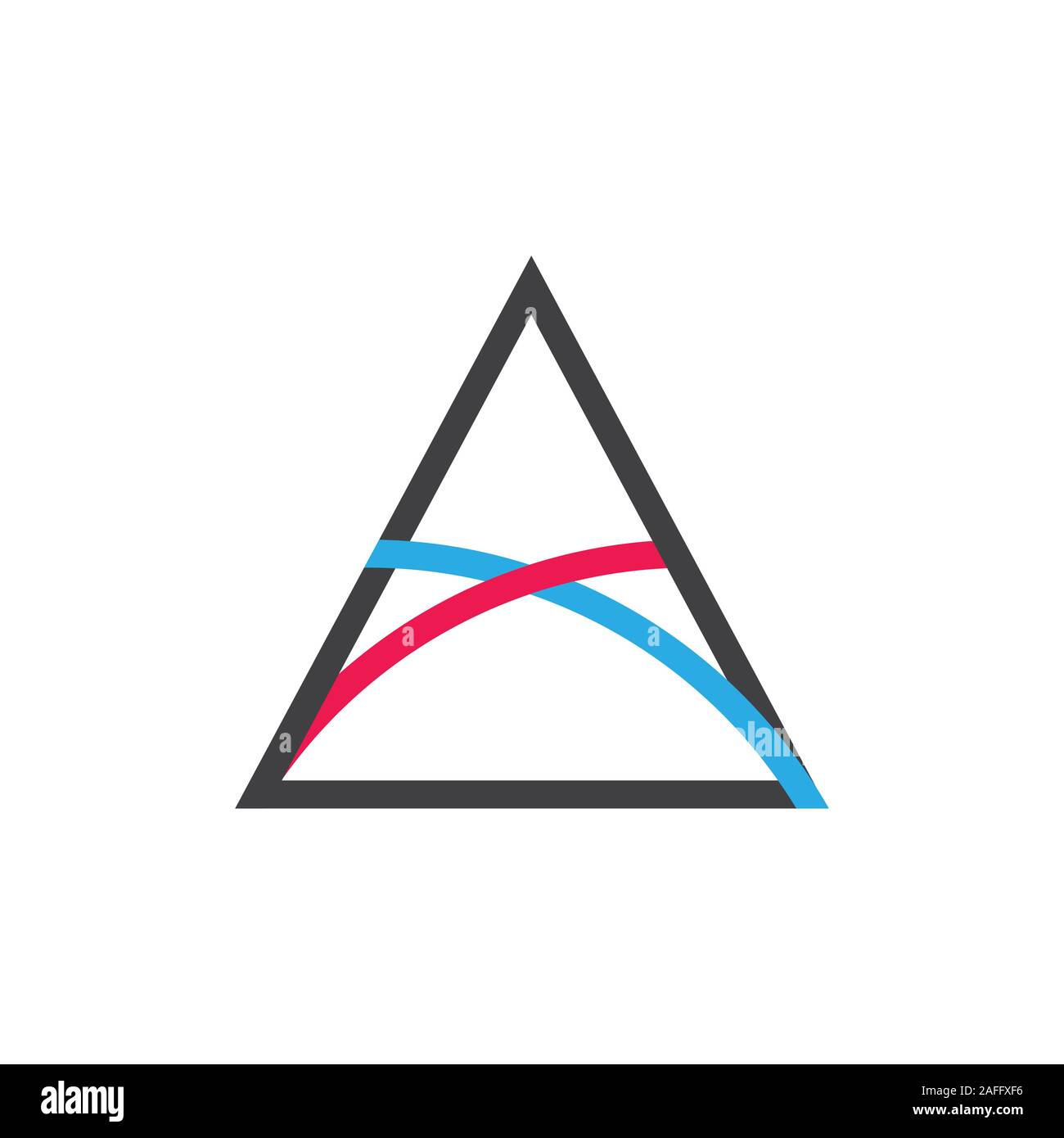 triangle line geometric logo vector Stock Vector Image & Art - Alamy