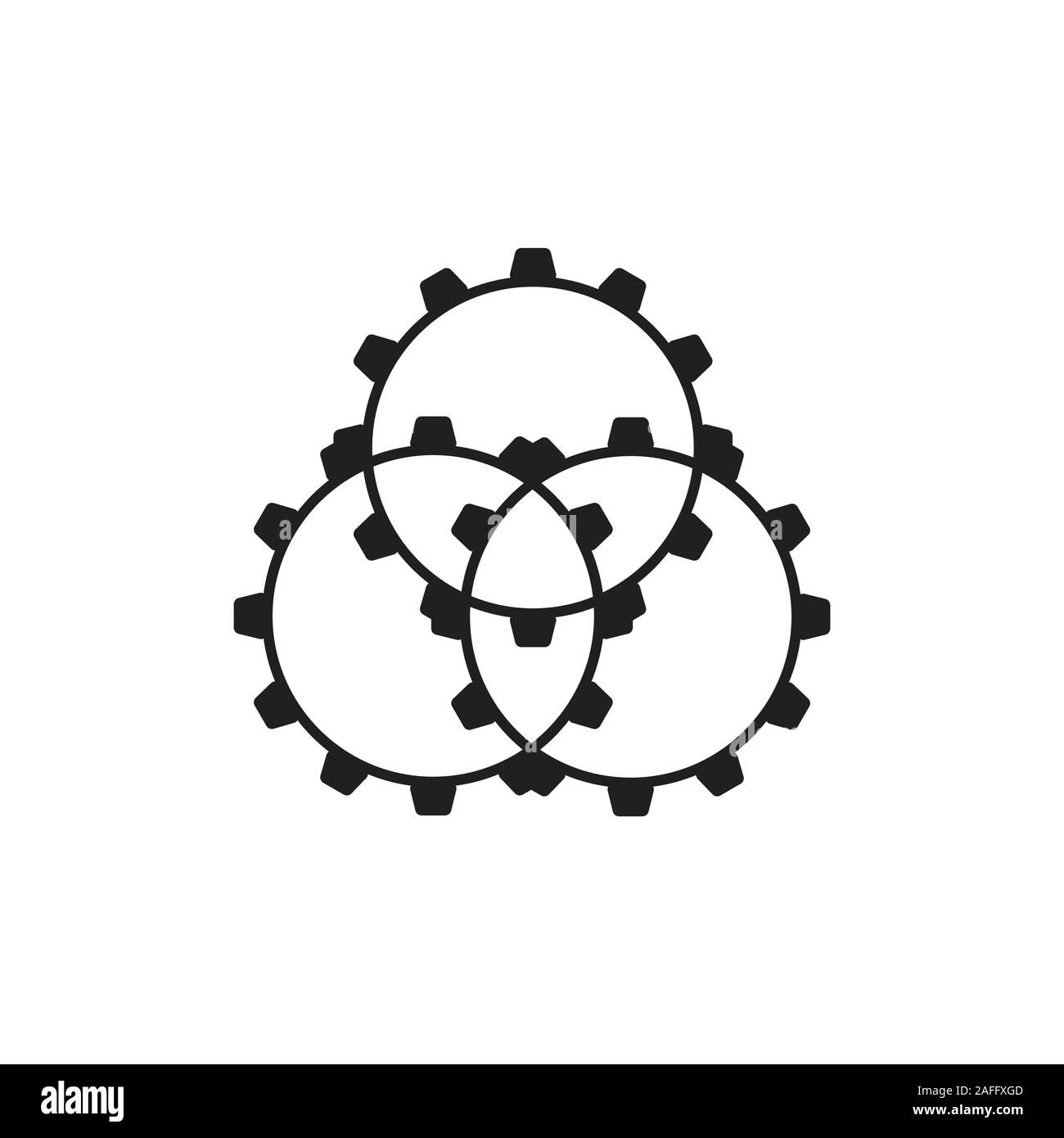 linked cog machine chart logo Stock Vector Image & Art - Alamy