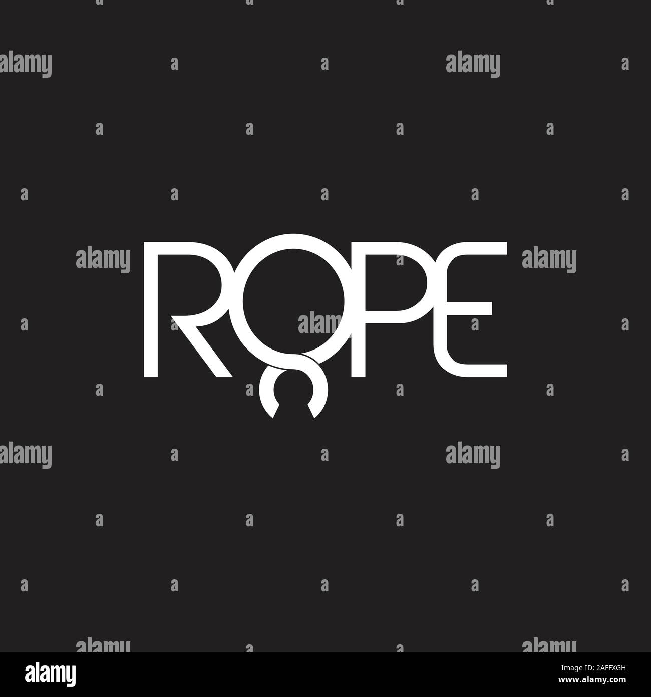 text rope line art logo vector Stock Vector Image & Art - Alamy