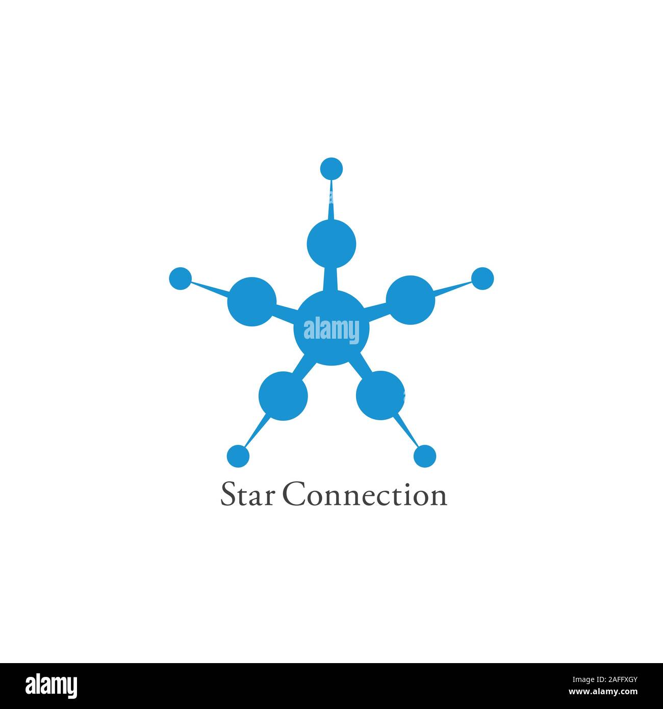 linked dots star simple logo vector Stock Vector Image & Art - Alamy