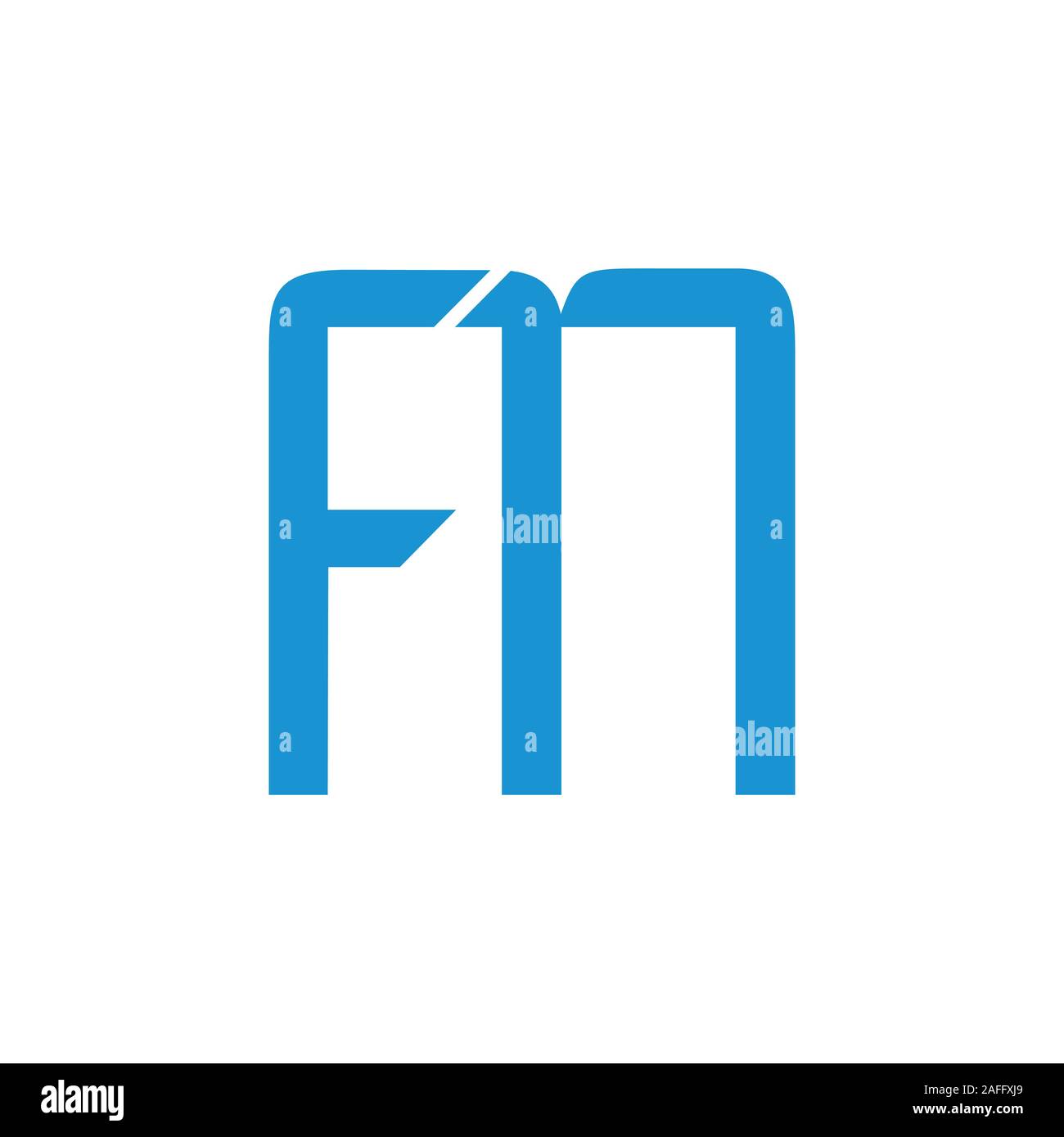 letter fm linked geometric logo vector Stock Vector Image & Art - Alamy