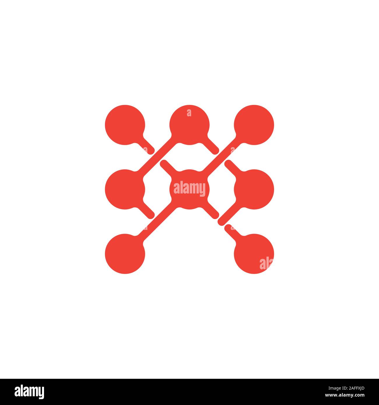 abstract linked dots people network overlapping logo vector Stock ...