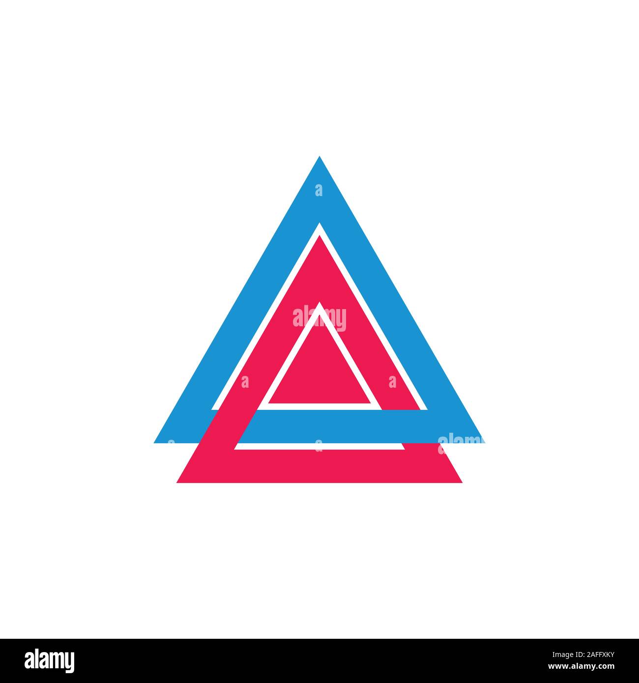abstract linked triangle colorful geometric logo vector Stock Vector ...