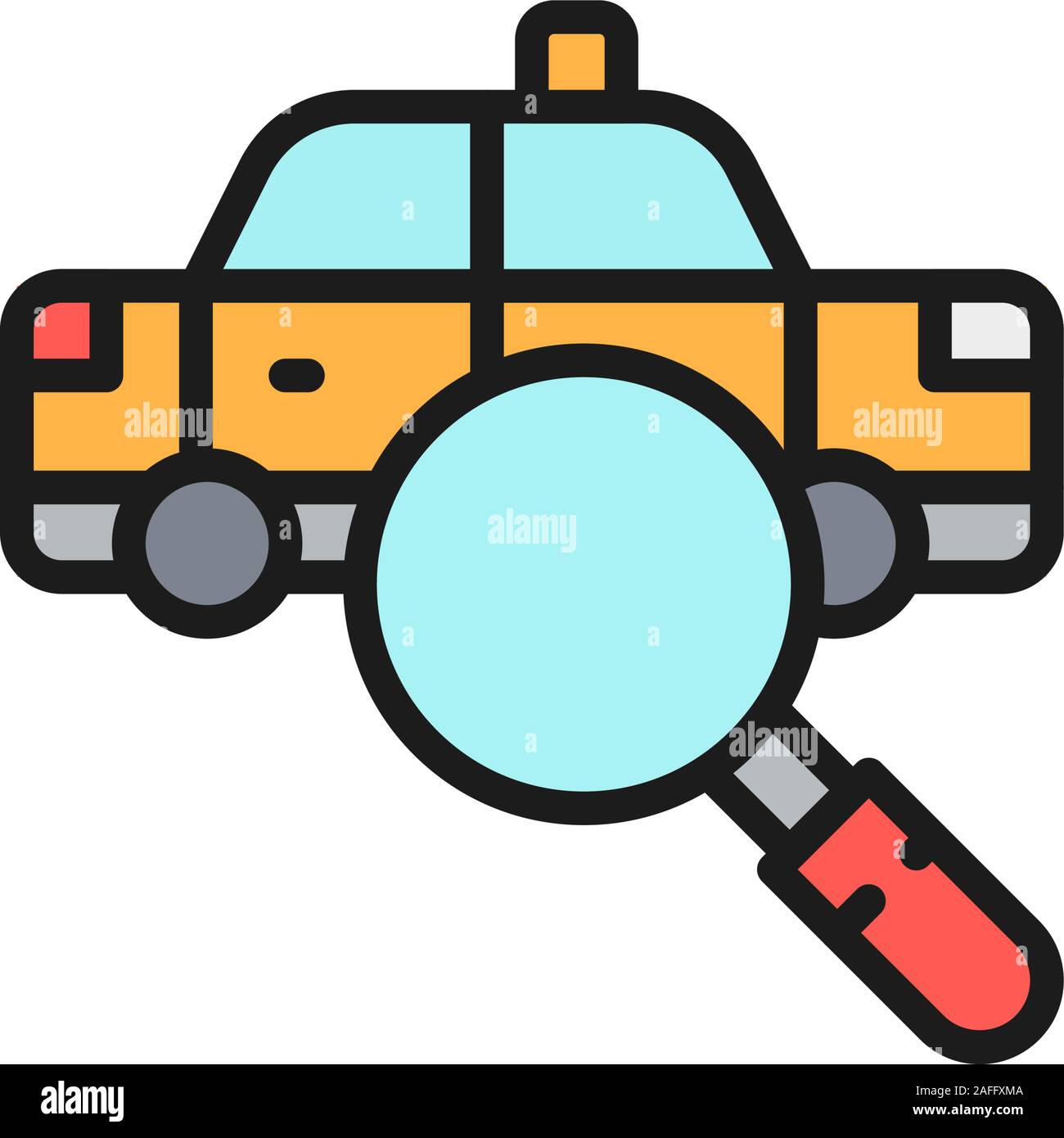 Taxi search outline icon hi-res stock photography and images - Alamy