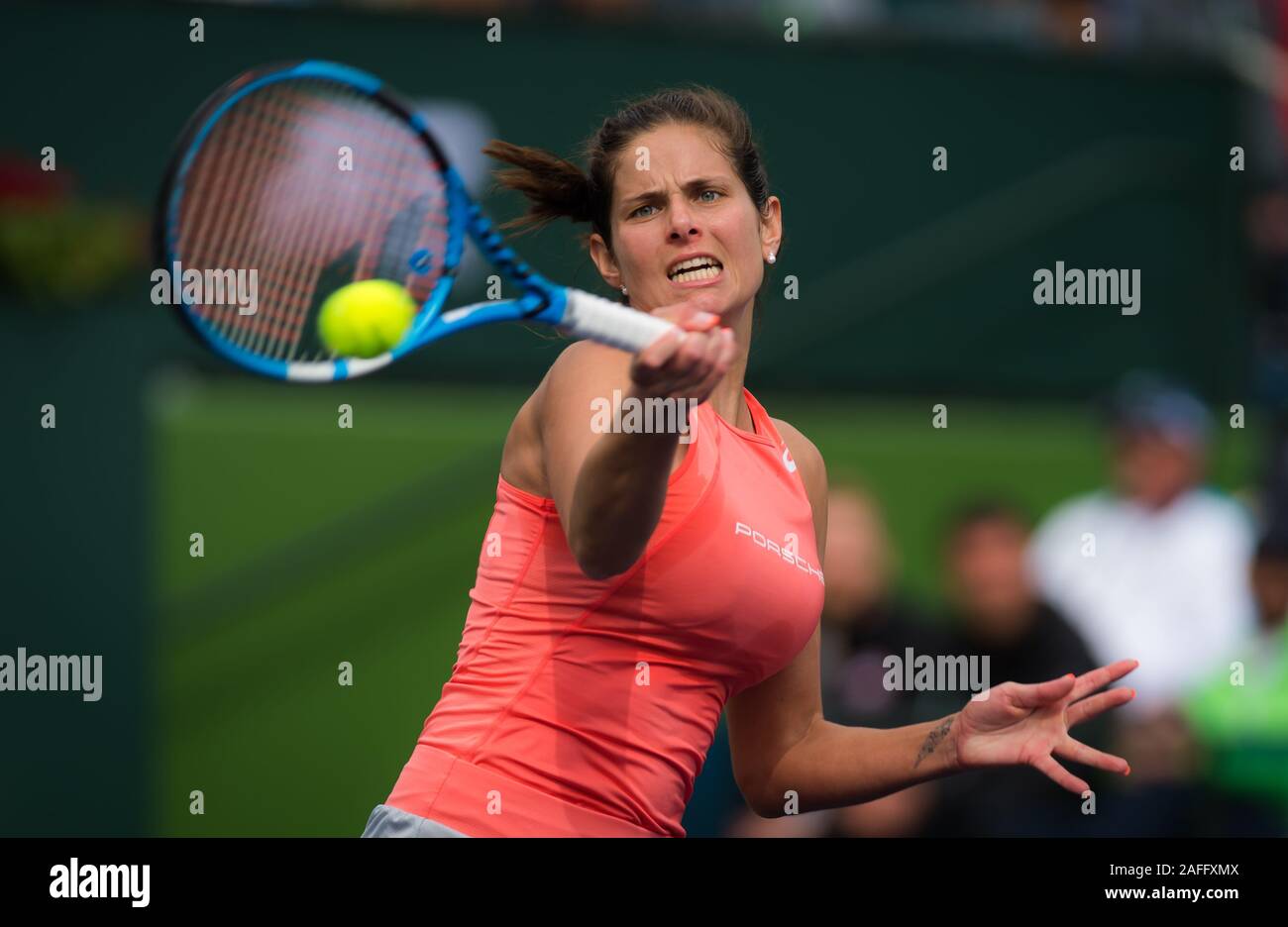 Julia Goerges of Germany in action during her third-round match at the ...