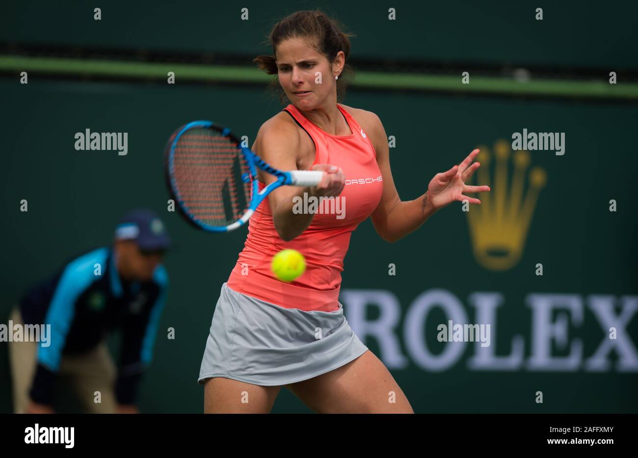 Julia Goerges of Germany in action during her third-round match at the ...