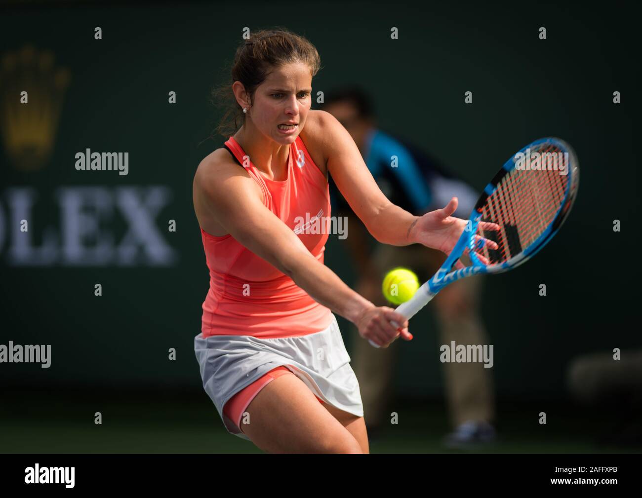 Julia Goerges of Germany in action during her third-round match at the ...